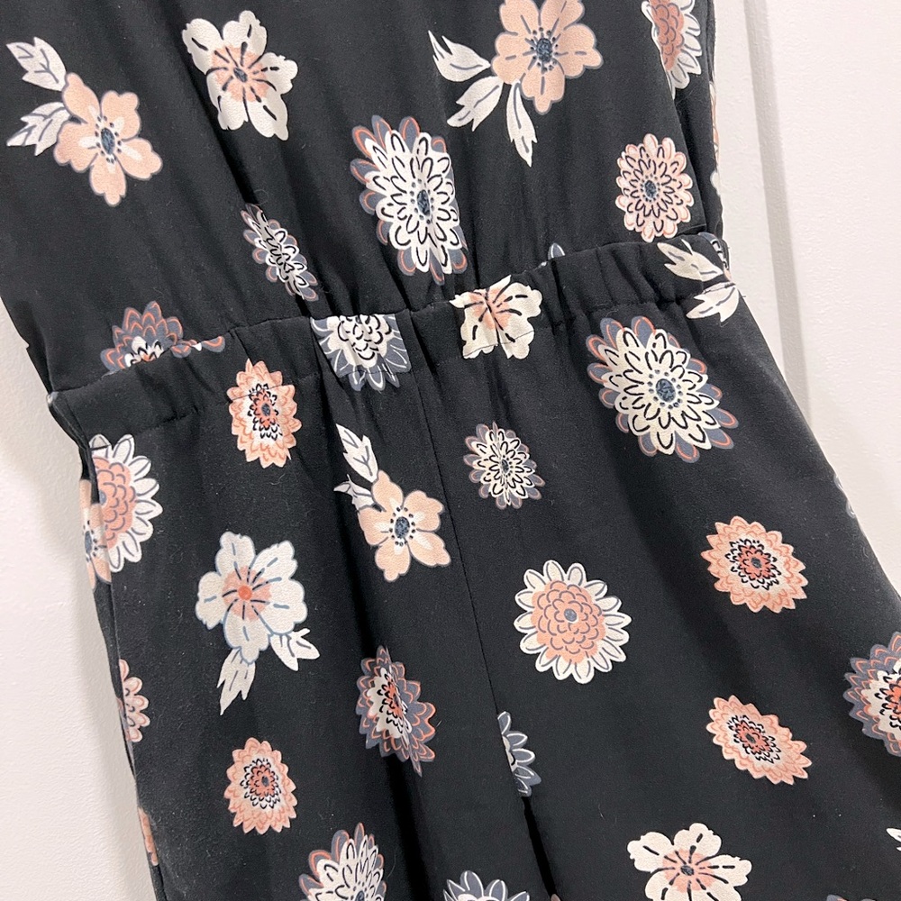 Loft Navy Floral Print Jumpsuit - Gem